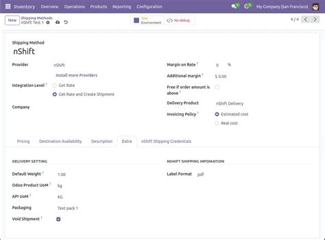 User Guide For Odoo Nshift Delivery Carrier