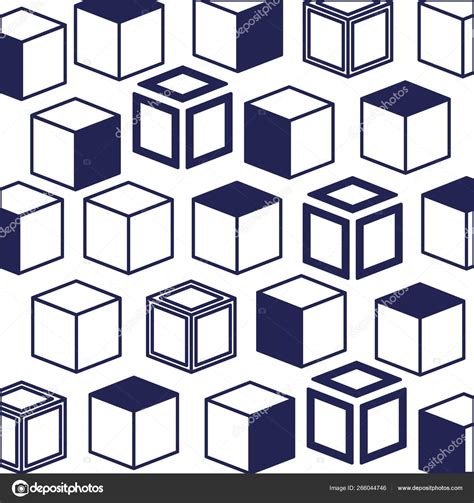 Cubes Figures Geometrics Pattern Stock Vector By ©grgroupstock 266044746