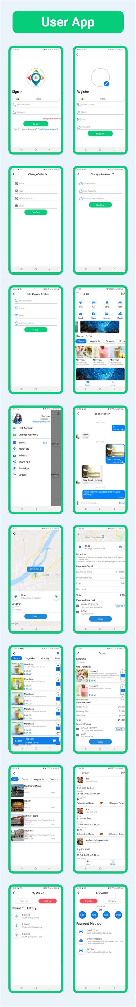 OnDemand Services React Native App UI Template Code Market