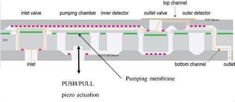 Cross Section Not To Scale Of The Micropump Made Of A Stack Of 3