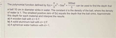 solved the polynomial function defined by