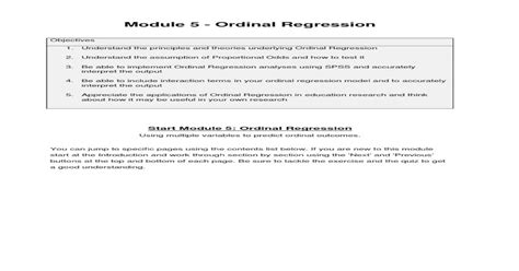 Download Pdf Module 5 Ordinal Regression