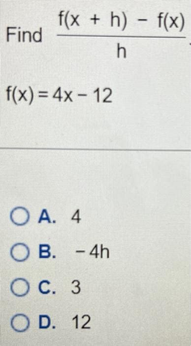 Solved Find Hf X H F X F X X A B H C D Chegg Com
