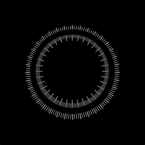 Circular Measurement Scale With Precise Radial Tick Marks For