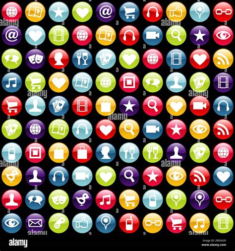 Smartphone App Icon Set Pattern Background Vector File Layered For Easy Manipulation And