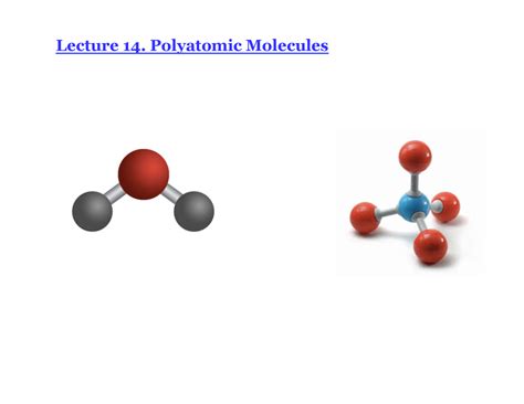 Polyatomic Molecules
