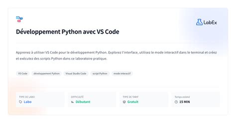 Développement Python Avec Vs Code Labex
