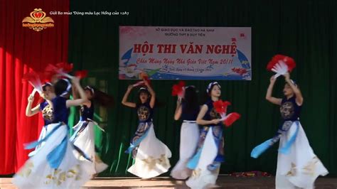 Giải Ba Múa DÒng MÁu LẠc HỒng│12a7 Thpt B Duy Tiên│third Prize In Dance