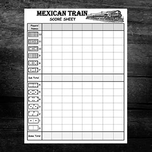 Mexican Train Score Sheets 888 Large Score Pads For Scorekeeping