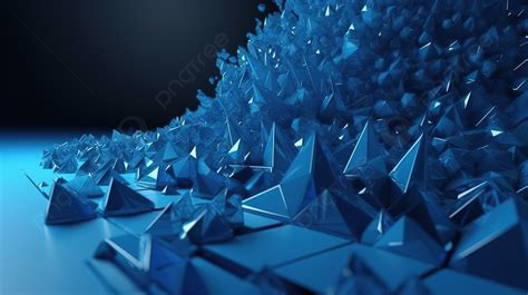 Abstract Geometric Background In Blue A 3d Rendering Tech Masterpiece