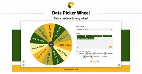 date picker wheel generate random date by spinning