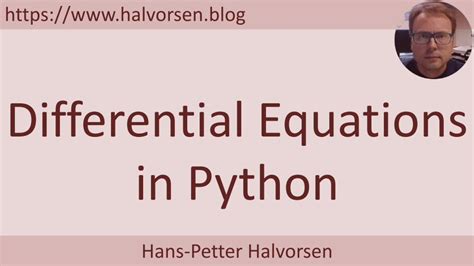 pdf differential equations in python · 2020 11 18 · “differential