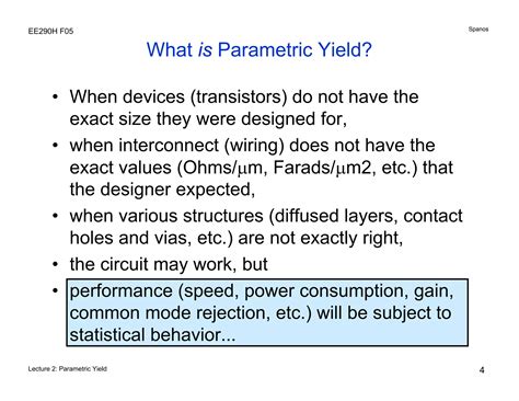 Lecture 2 Parametric Yield Pdf Computer Networking Computing