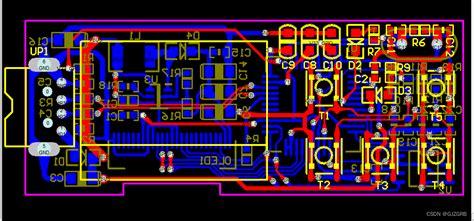 基于安全mcu oled显示屏密码认证u盾protel设计硬件（原理图 pcb）ddb工程文件 oled mcu csdn博客