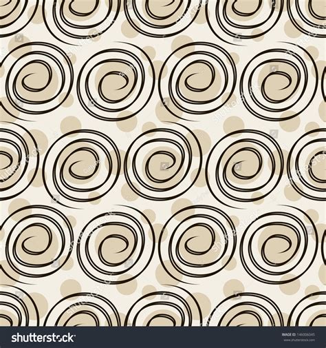 Seamless Pattern With Stylish Spiral Curls Vector Repeating Texture 146006045 Shutterstock