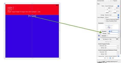 Ios Autolayout Give Top Space Equal To 15 Of Superview Height