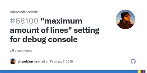 Maximum Amount Of Lines Setting For Debug Console Issue Microsoft Vscode GitHub