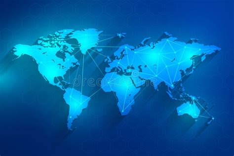 Global Network Connection Background Red World Map Vectoreps File