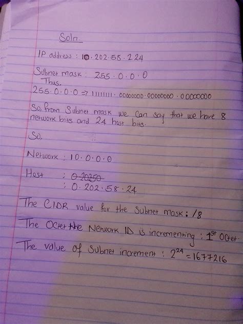 Solved Identify The Network And The Host Address In The IP Address Of Course Hero