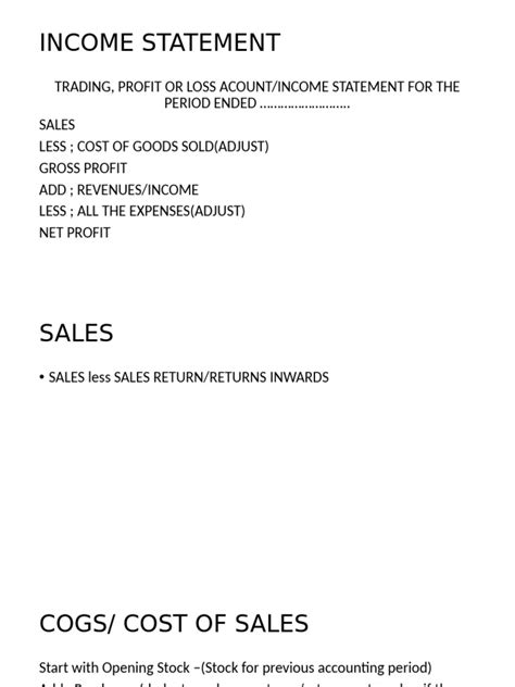 Income Statementbasics Pdf