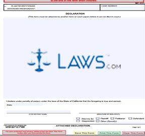 FREE Form MC 031 Attached Declaration Forms Lawyer Contract Template LAWS COM