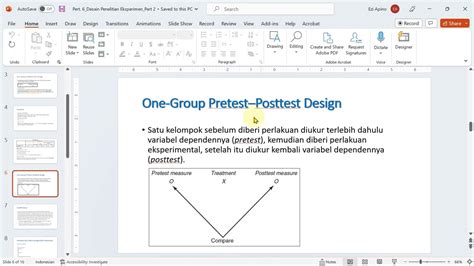 Desain Eksperimen One Group Pretest Posttest Design Contoh Kasus And Analisis Data Dengan Spss