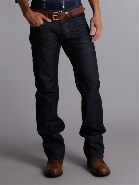 Diesel Larkee 88z Straight Dark Wash Jeans in Blue for Men | Lyst