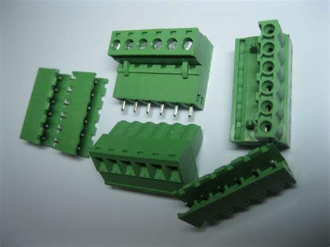 2018 Green 6 Pin 5 08mm Screw Terminal Block Connector Pluggable Type Hot Sale From Electronics