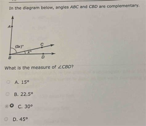solved in the diagram below angles abc and cbd are complementary