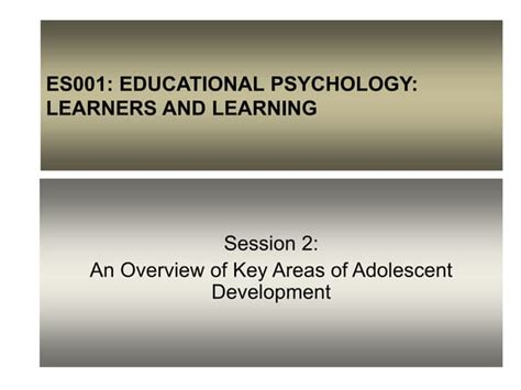 Session2 Adolescent Development Ppsx