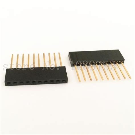 Pcs Pin Female Tall Stackable Header Connector Socket For Arduino Shield Black Arduino