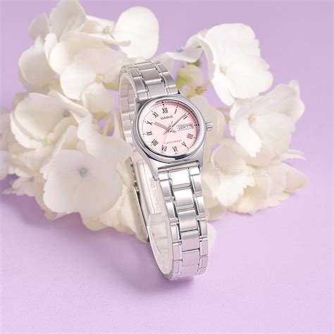 时尚casio卡西欧手表女休闲钢带皮带小表盘石英表ltp V006d 7b虎窝淘