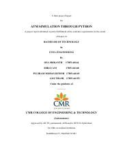 ATM Simulation Through Python A Mini Project Report For Course Hero
