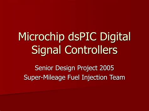 PPT Microchip DsPIC Digital Signal Controllers PowerPoint Presentation ID