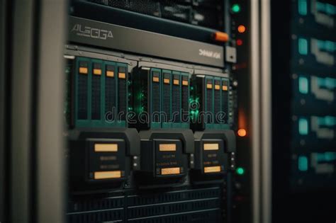 Data Center Computers Large Facility With Servers Storage Illustration Ai Generative Stock