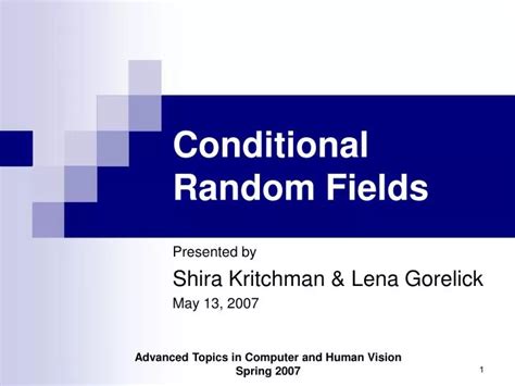 Ppt Conditional Random Fields Powerpoint Presentation Free Download