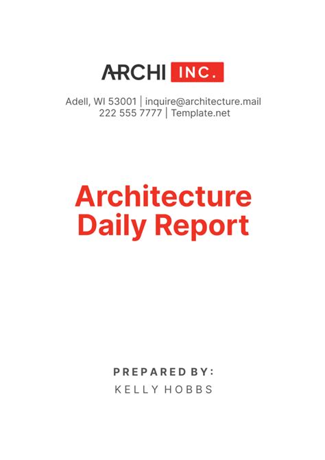 Free Architecture Daily Report Template To Edit Online
