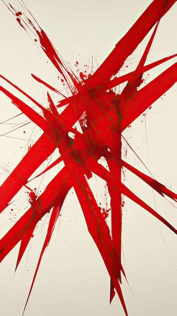Sharp Angular Red Lines Premium Ai Generated Image