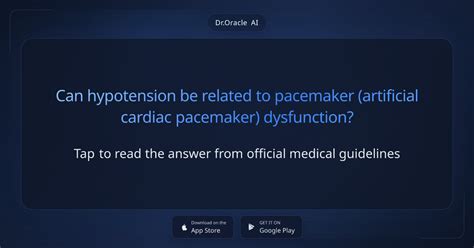 Can Hypotension Be Related To Pacemaker Artificial Cardiac Pacemaker