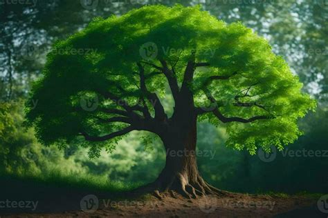 A Tree In The Forest AI Generated 30132622 Stock Photo At Vecteezy