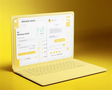Premium PSD Ui And Ux Interface Design For Laptop Device