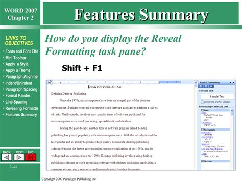Word Chapter Formatting Characters And Paragraphs PPT