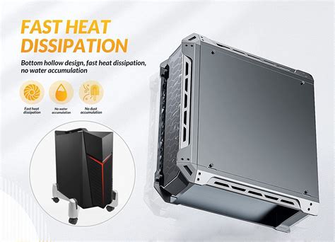 Computer Tower Stand Mobile CPU Stand With Adjustable Width And Locking Casters CPU Holder PC