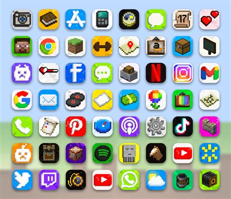Minecraft App Icons Free Aesthetic App Icons For IOS 14 Android