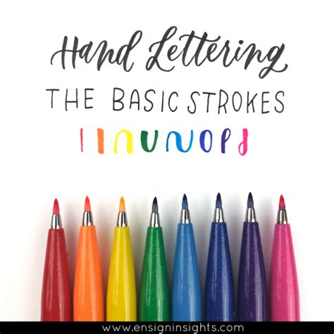 Hand Lettering The Basic Strokes Free Practice Sheet Ensign Insights