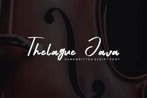 Thelague Java Handwritten Script Font Download Premium Font