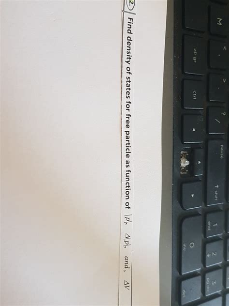 Find Density Of States For Free Particle As Function Chegg