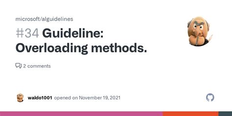 Guideline Overloading Methods · Issue 34 · Microsoftalguidelines