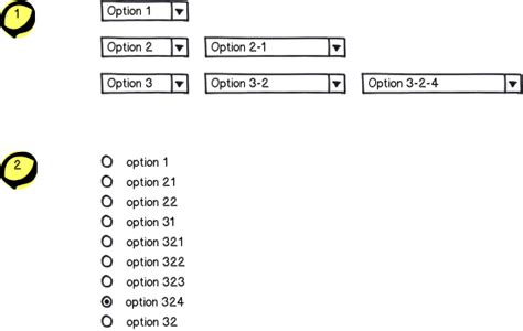 Gui Design Display Hierarchy Of Mutually Exclusive Options User
