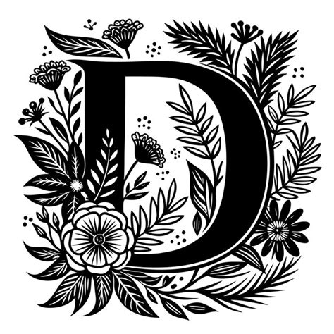 Ornamental Letter D With Decorative Background In Stylish Design Premium Ai Generated Image